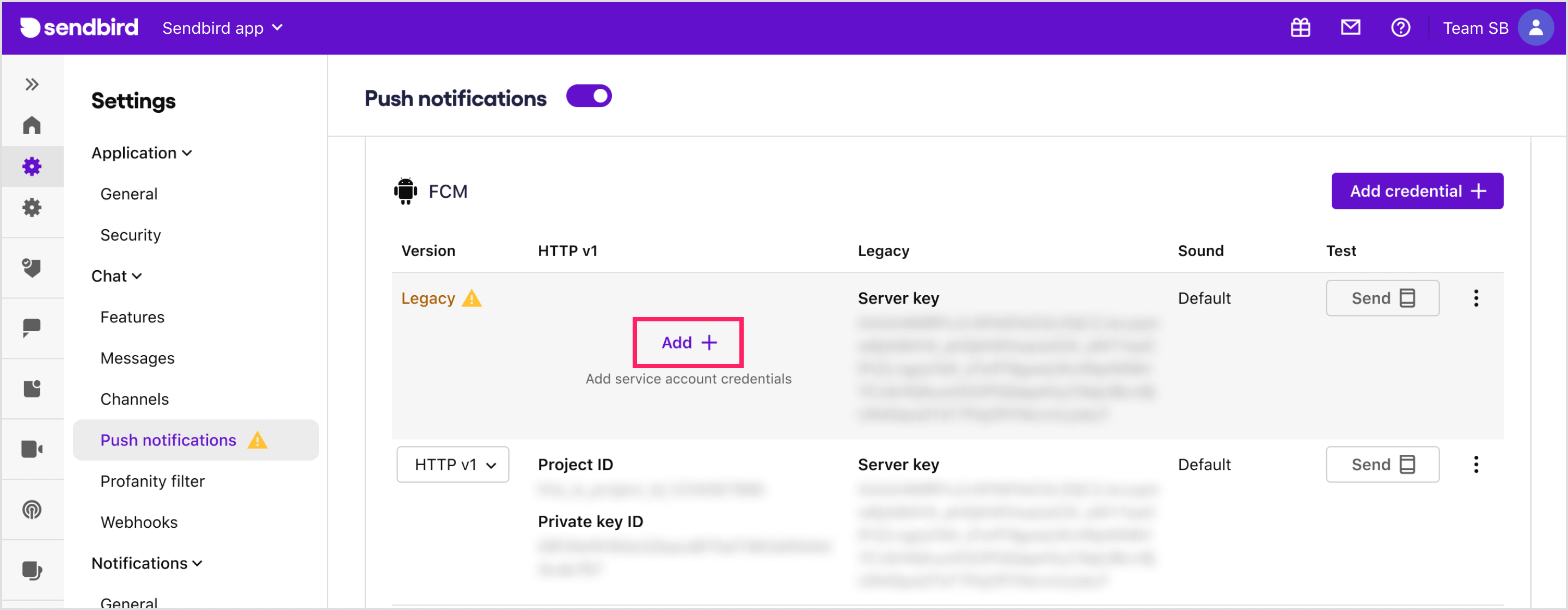FCM migration guide | Chat Platform API | Sendbird Docs