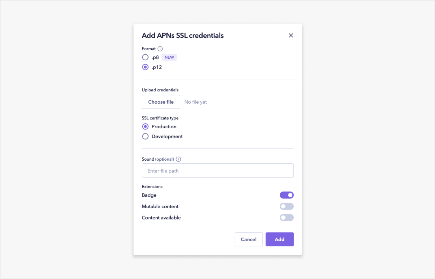 Register push notification credentials | Chat iOS SDK | Sendbird Docs Register push notification credentials | Chat iOS SDK | Sendbird Docs