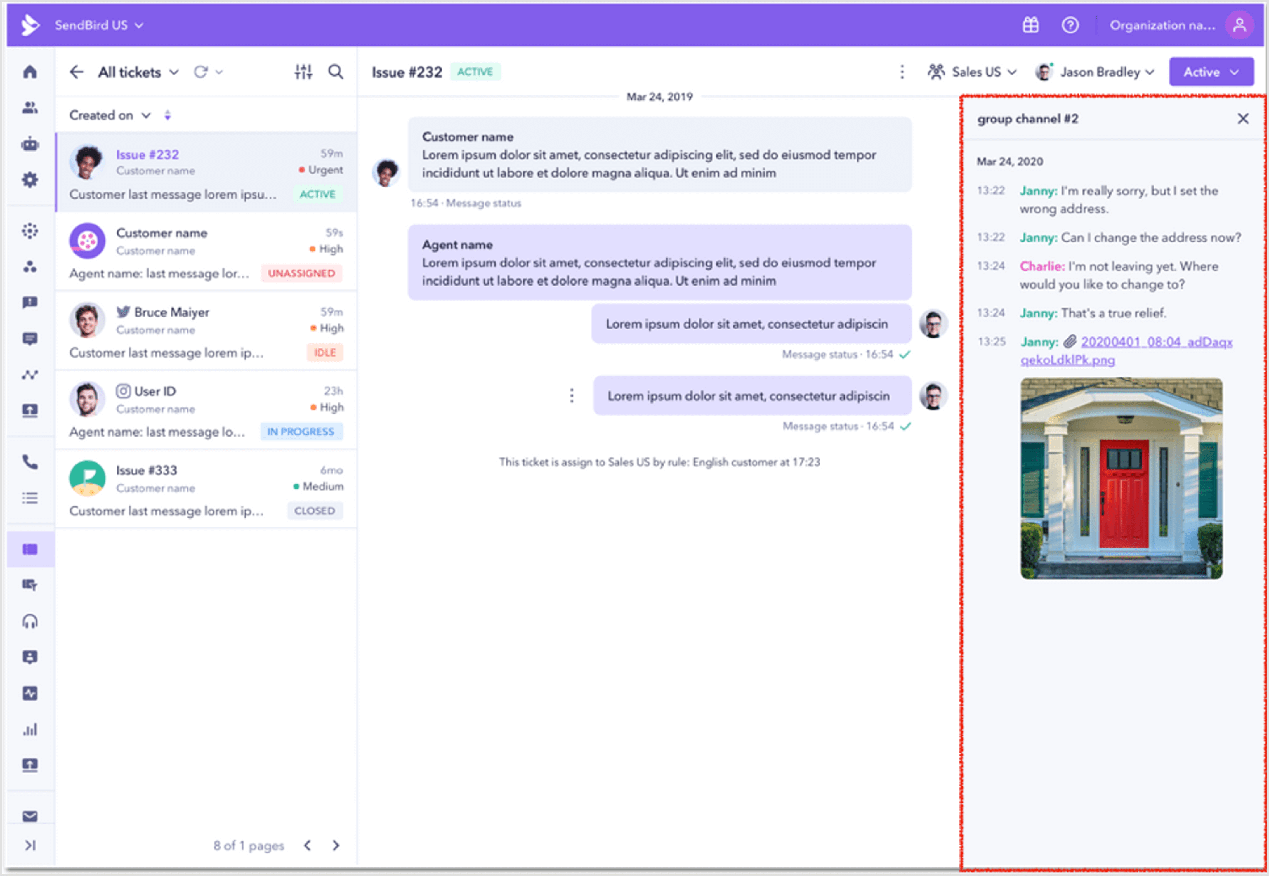 Related chats | Desk Guide | Sendbird Docs