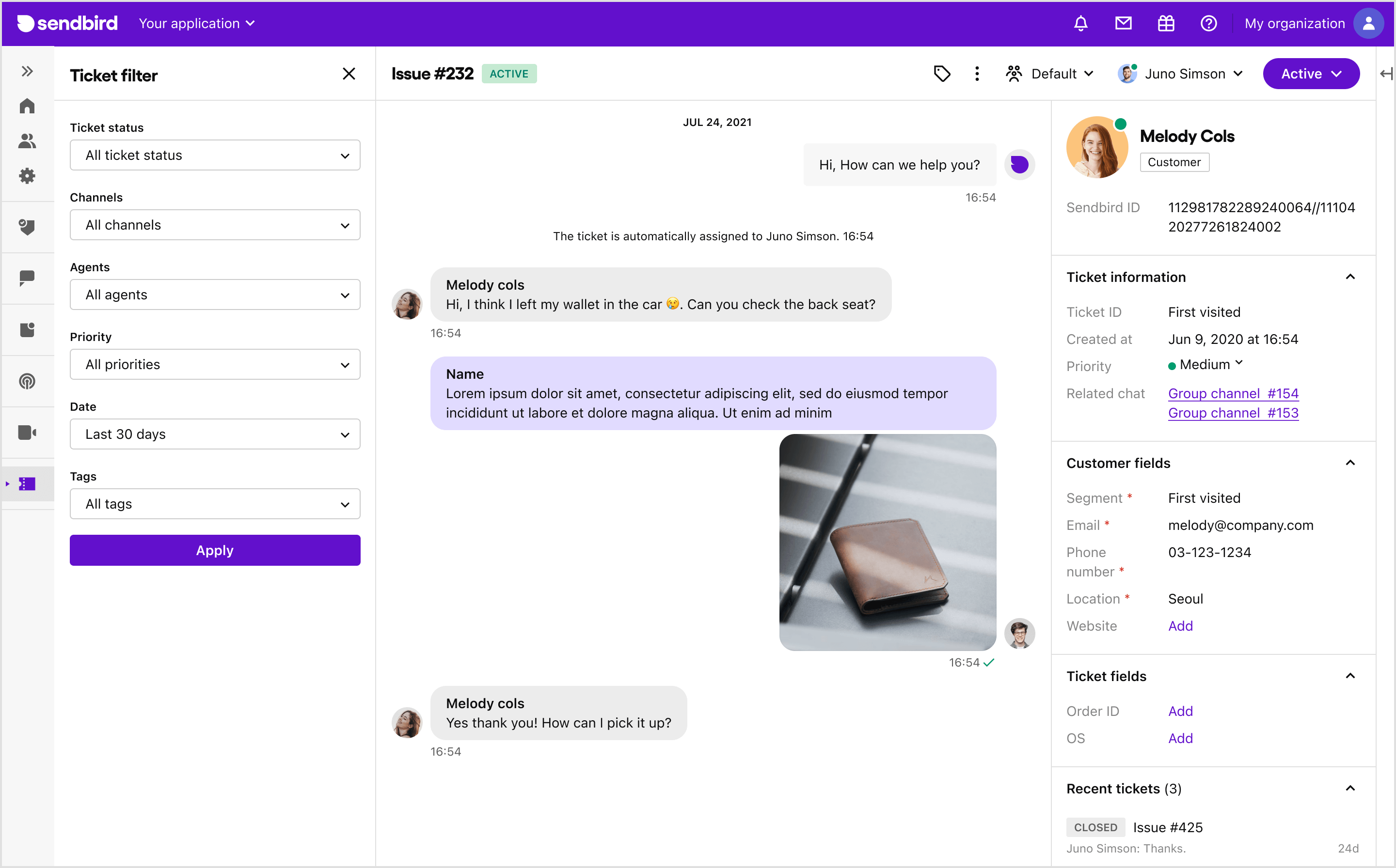 Tags | Desk Guide | Sendbird Docs