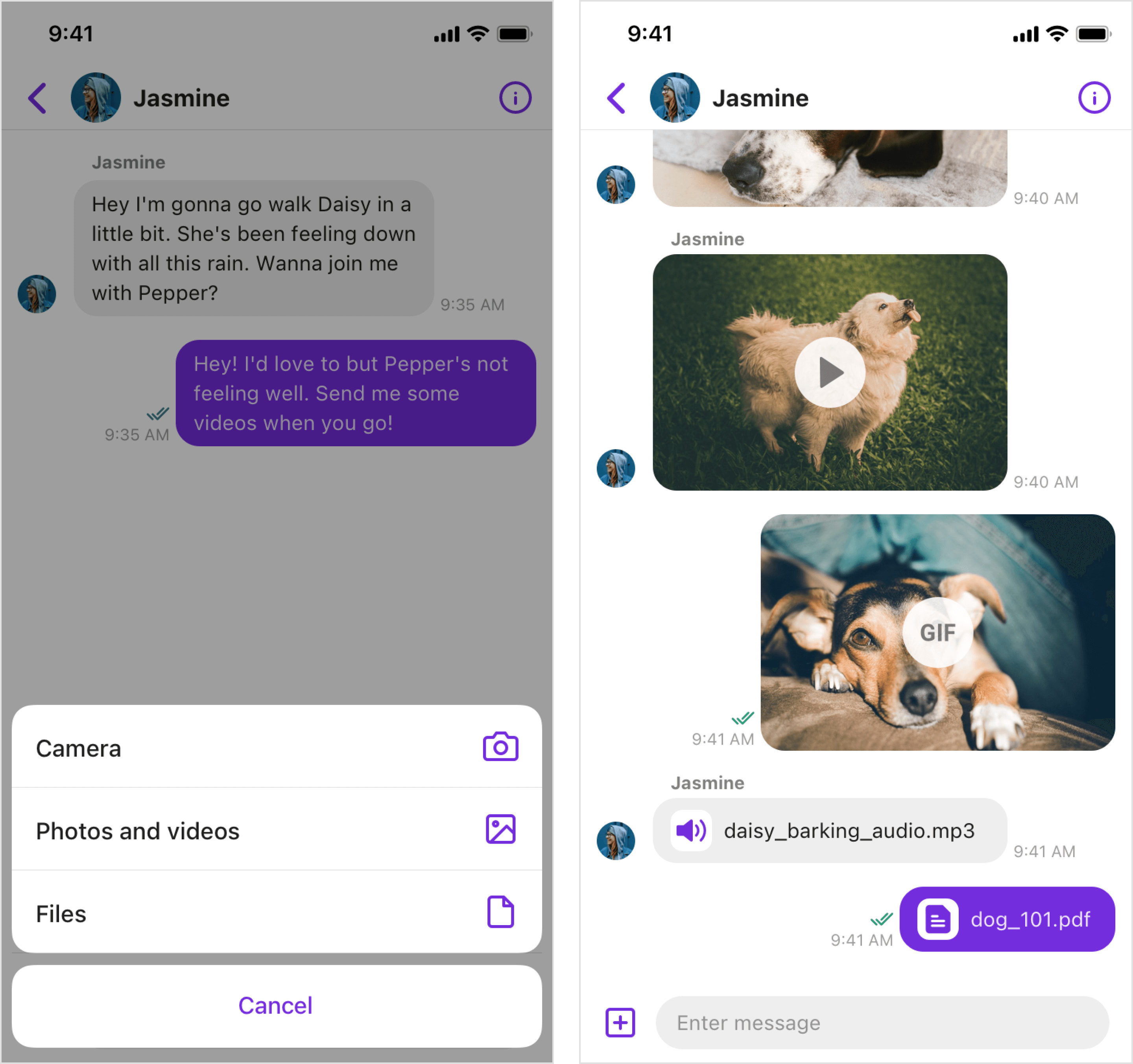 File sharing | Chat iOS UIKit SDK | Sendbird Docs