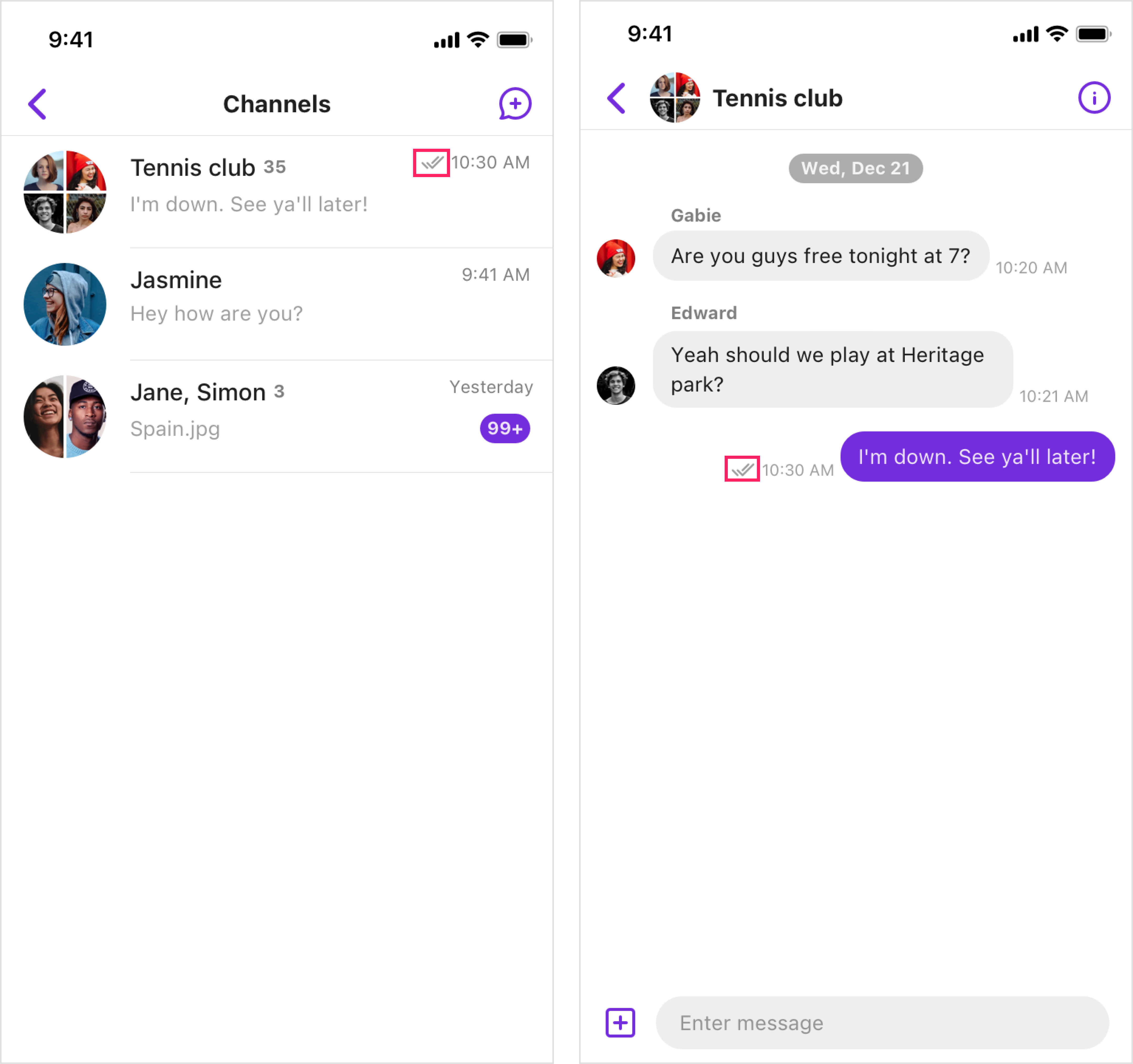 Delivery receipt | Chat iOS UIKit SDK | Sendbird Docs