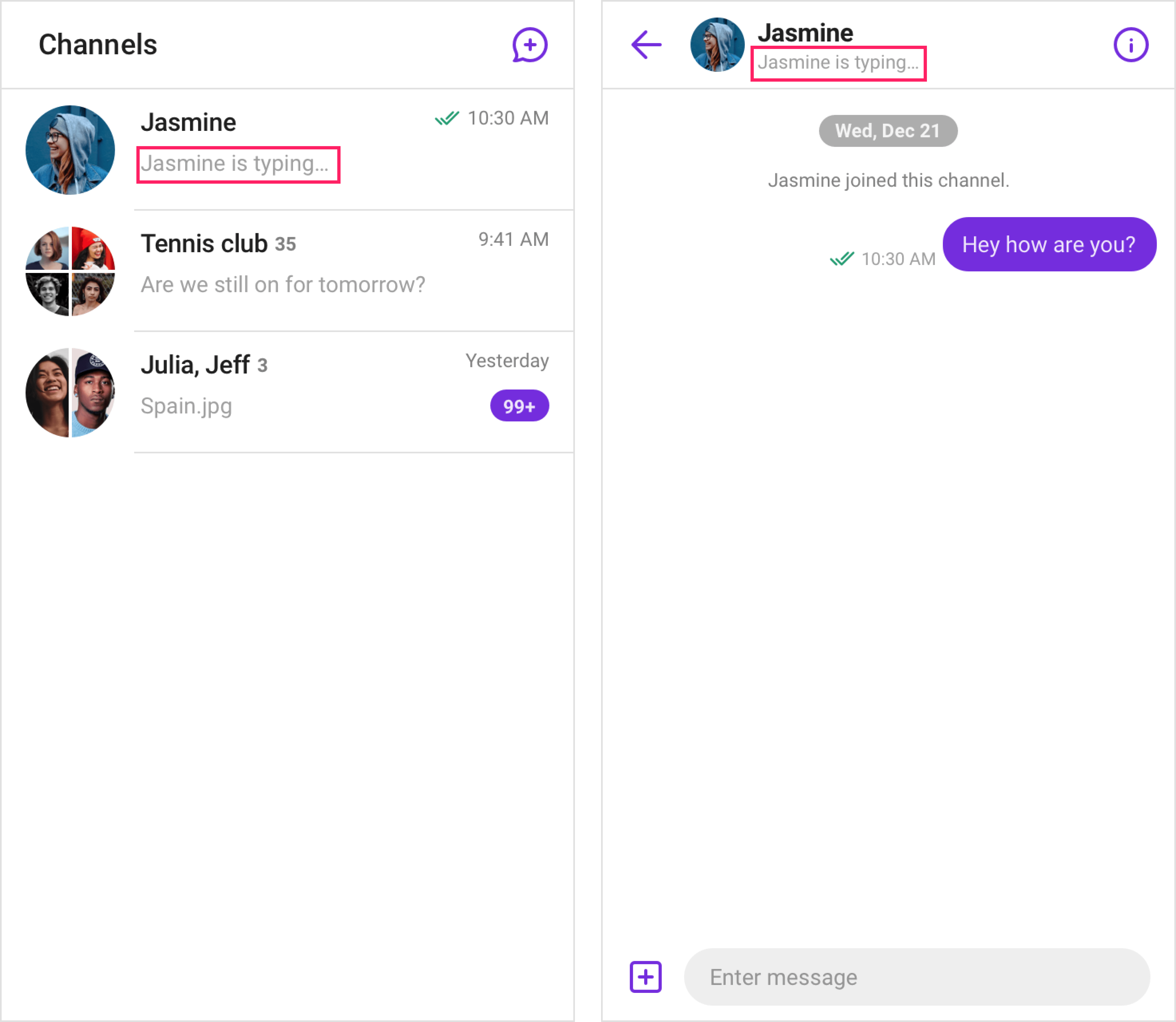 Typing indicator | Chat React Native SDK | Sendbird Docs
