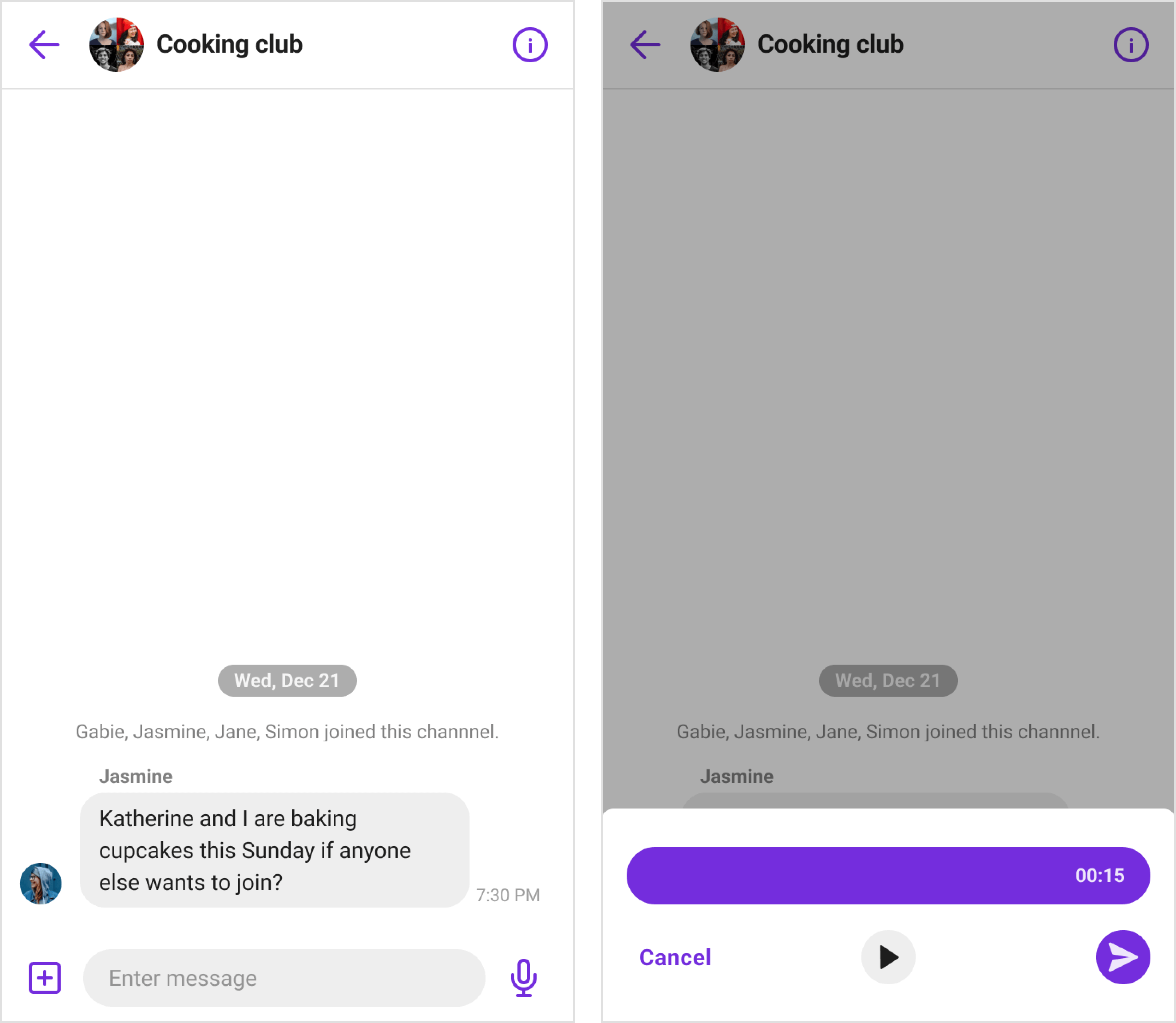Voice message | Chat React Native SDK | Sendbird Docs