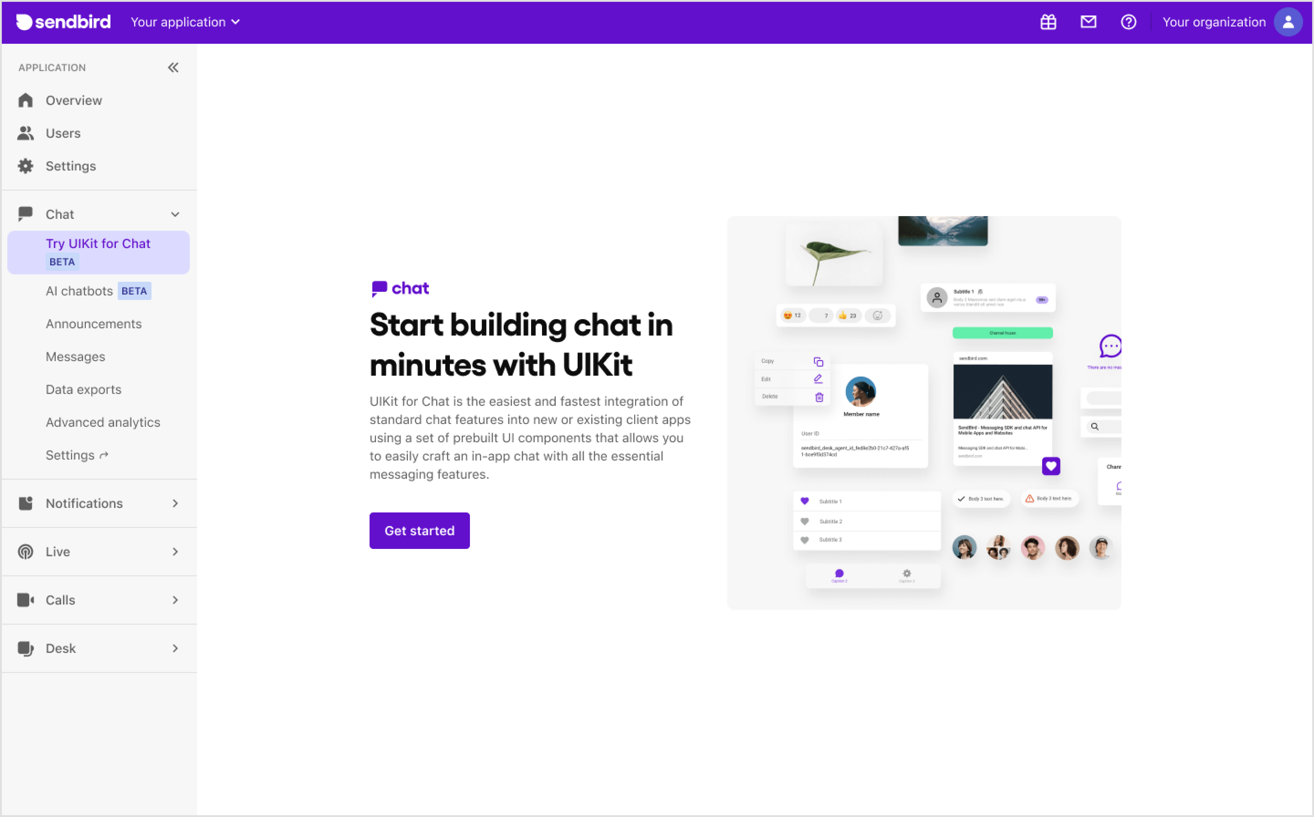 UIKit config in Sendbird Dashboard | Chat React SDK | Sendbird Docs